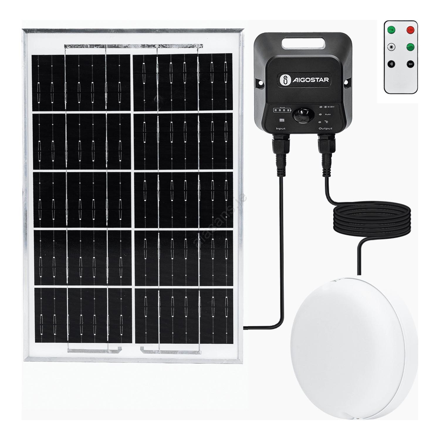 Aigostar - LED solar ceiling light with sensor LED/3,7V 6000 mAh IP65 ...