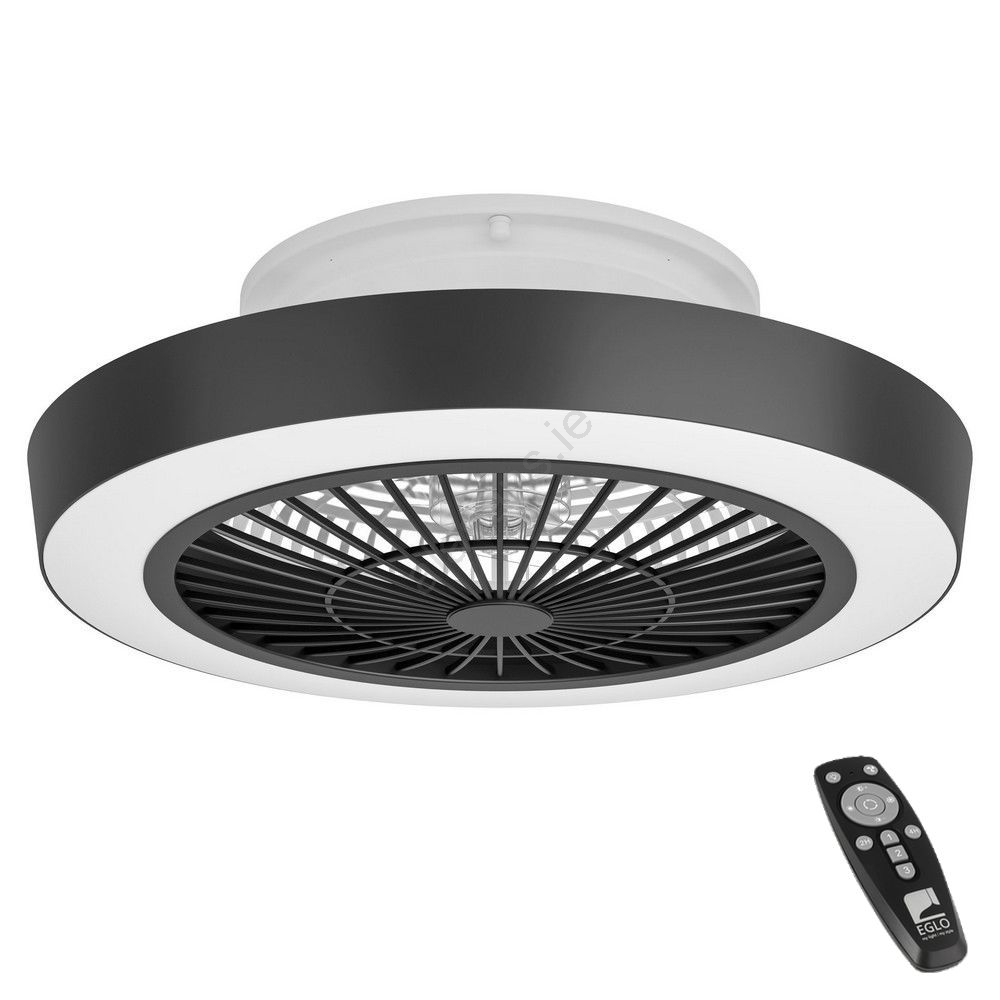Eglo 35096 - LED Dimmable ceiling fan SAZAN LED/37,8W/230V black + RC ...