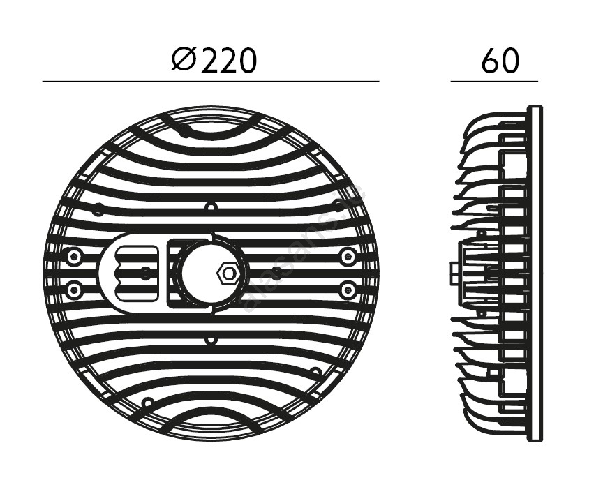 LED Ceiling heavy-duty light RIO HIGHBAY LED/100W/230V 4000K IP65 | Alasans