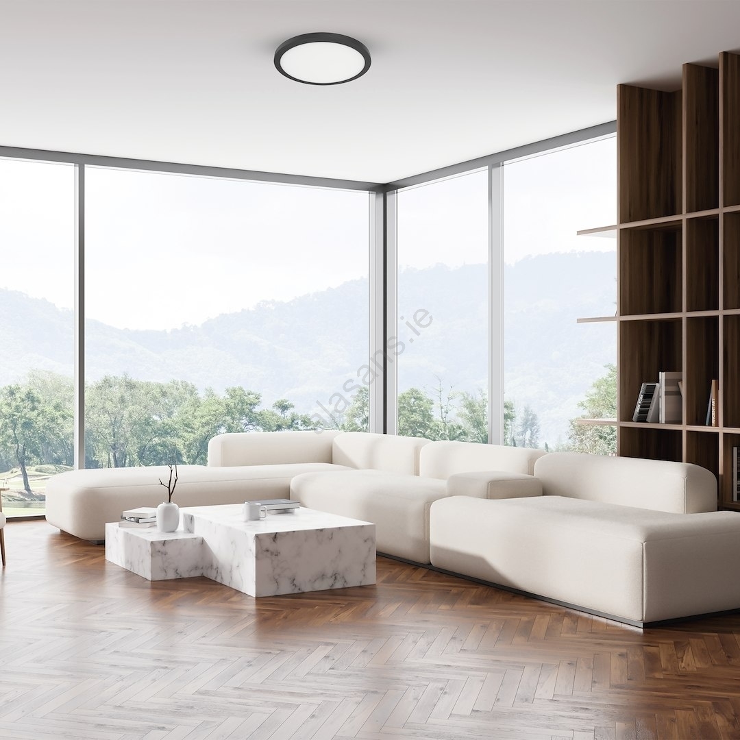 LED Ceiling Light EVORA LED/18W/230V 3000/4000/6000K Ø 22.5 cm black ...