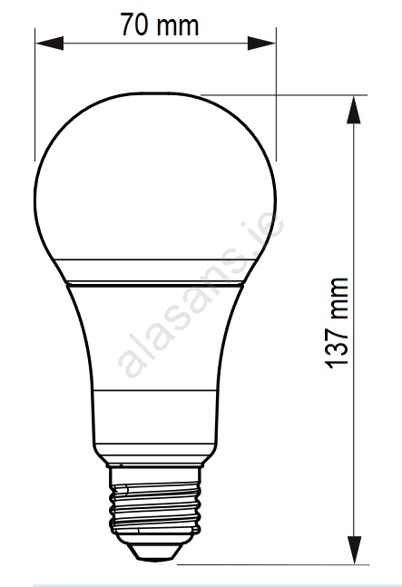 LED Dimmable bulb Philips A67 E27/13,5W/230V 2700K | Alasans