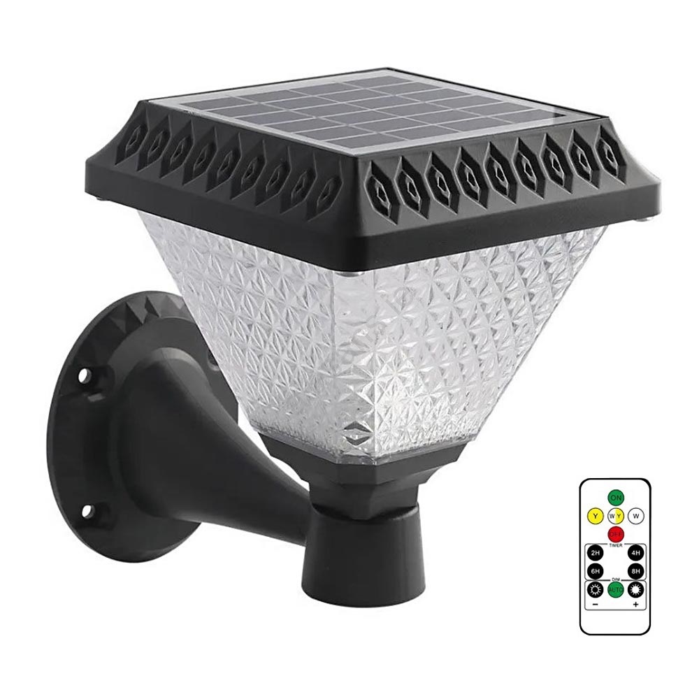 LED Dimmable solar wall lamp LED/0,8W/5,5V IP44 + remote control | Alasans