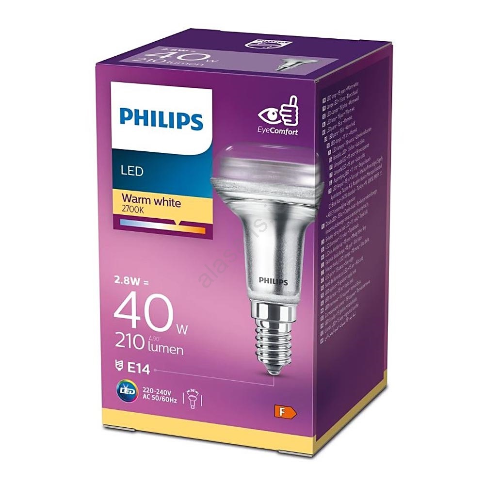 LED Floodlight bulb Philips E14/2,8W/230V 2700K | Alasans