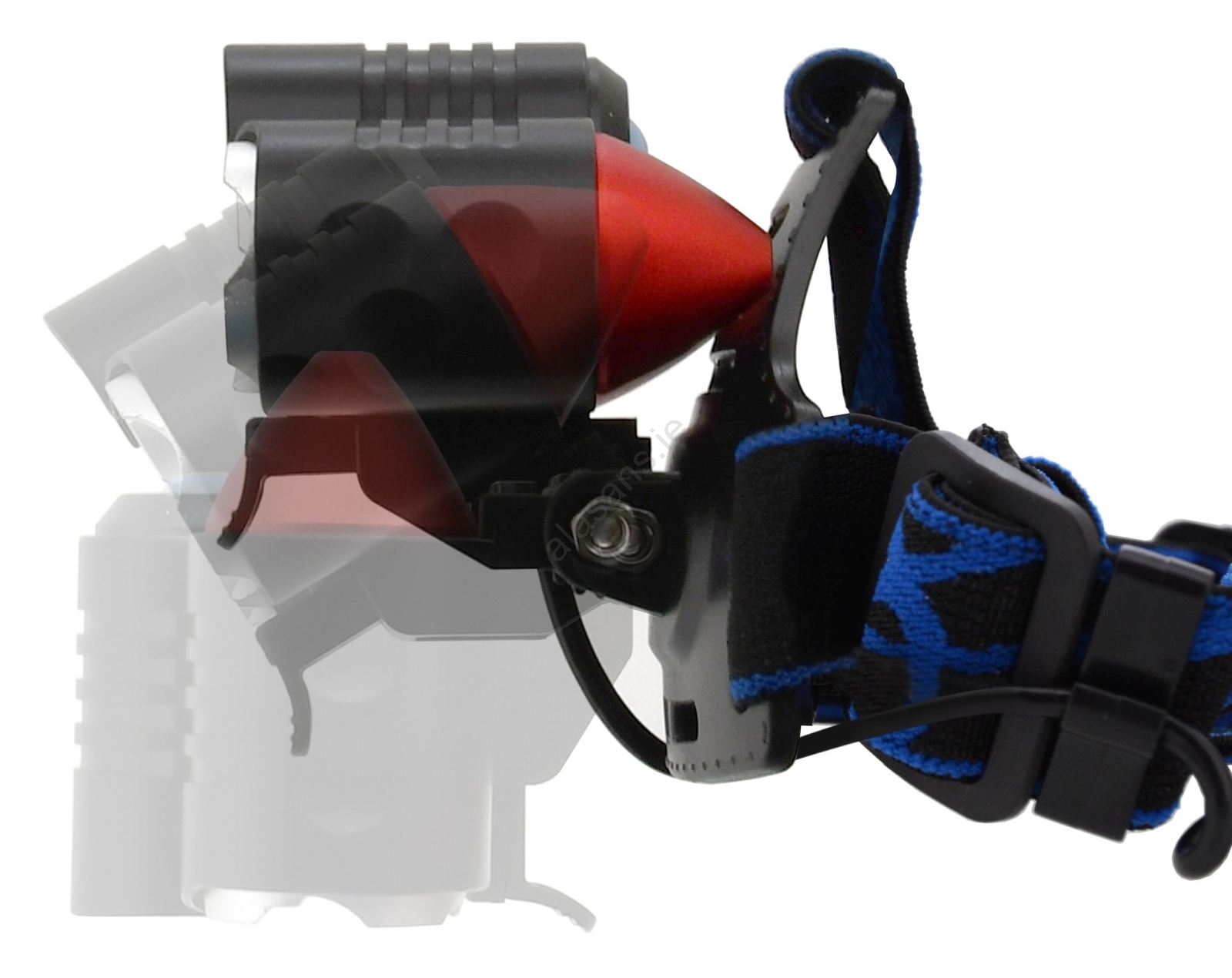 LED Rechargeable headlamp with red light LED/16W/7,4V IP44 black/blue ...