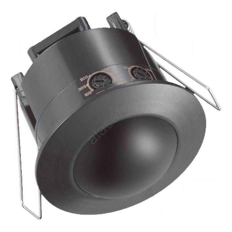 Recessed motion sensor PIR 360° 500W/230V black | Alasans