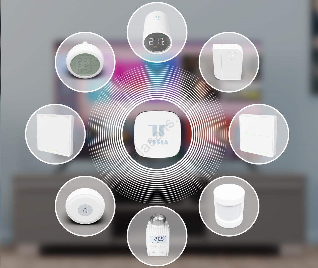 TESLA Smart - SET 3x Smart wireless thermostatic head + smart gateway ...