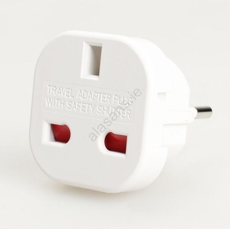 Travel adapter for UK to EU socket | Alasans
